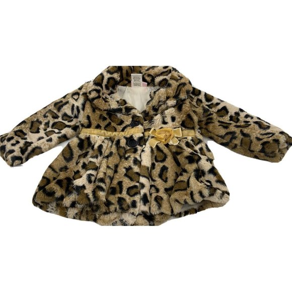 Little Lass | Jackets & Coats | Little Lass Girls Leopard Print Size 8 ...